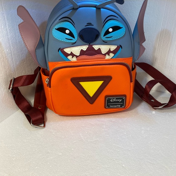 Loungefly | Bags | Loungefly Stitch Orange And Blue Backpack | Poshmark